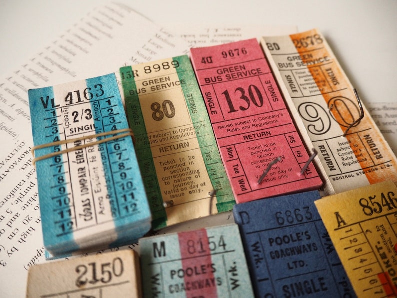 24 Pcs Multi-colored Vintage Tickets From UK Assorted - Etsy