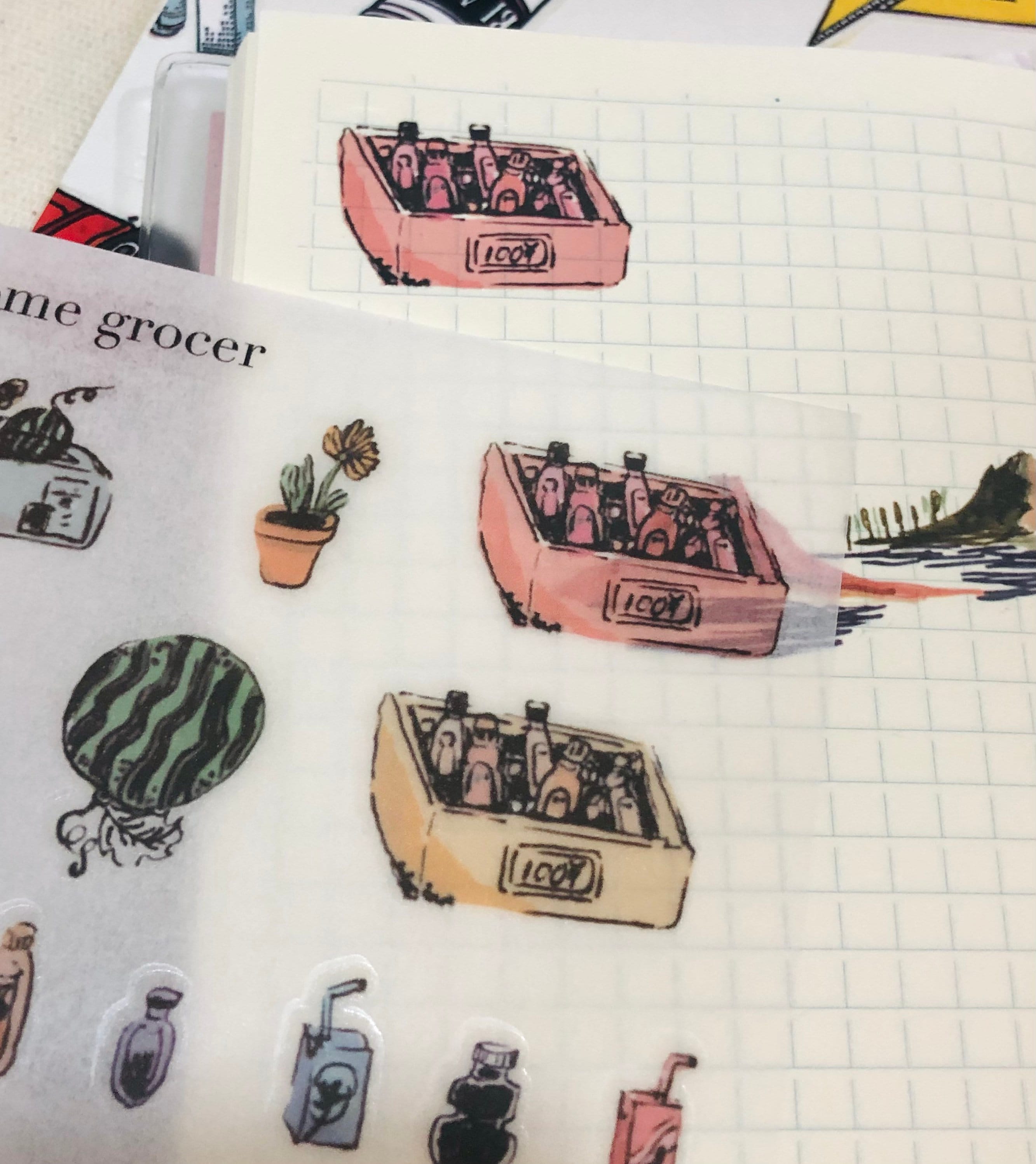 Tiny Town and Mini Mart Grocer Inspired Print on Stickers / - Etsy