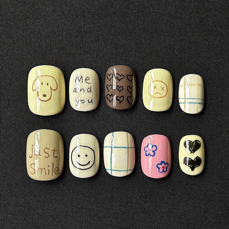 Fake Nails Short - Etsy