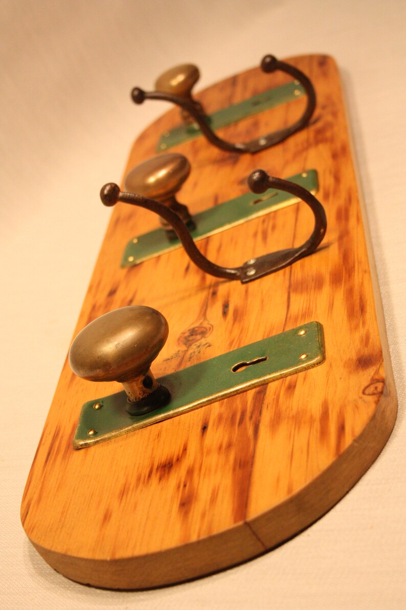 Coat Rack With Vintage Brass Door Knobs - Etsy