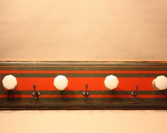 Coat Rack With Vintage Brass Door Knobs | Etsy