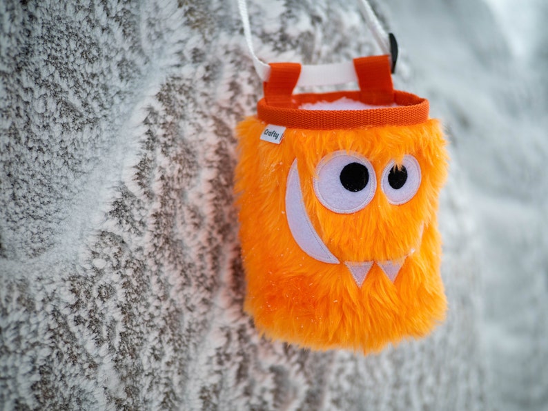 Tangerine Foodie Monster Chalk Bag Climbing Chalk Bag Bag - Etsy