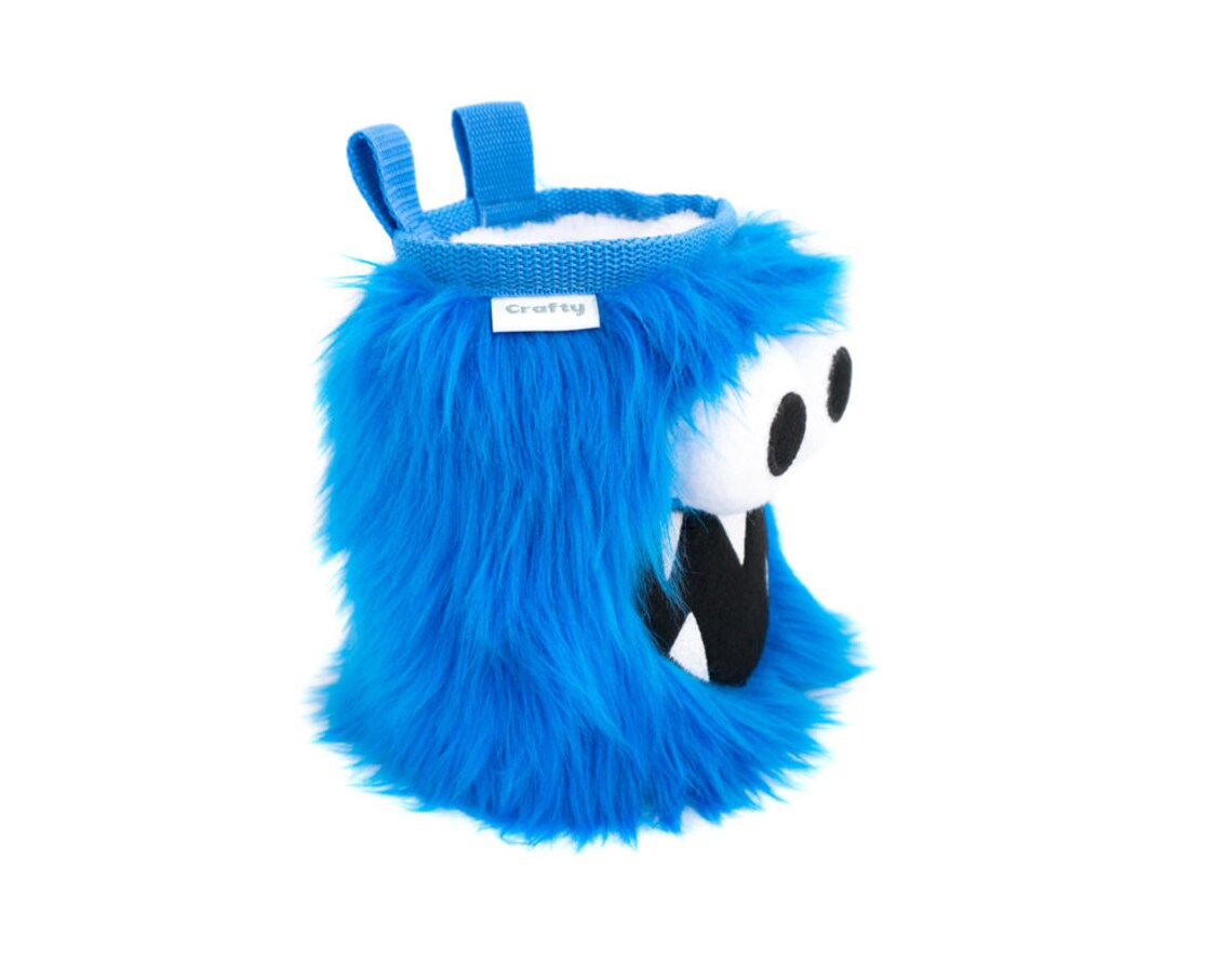 Blue Five Toothed Monster Chalk Bag - Etsy