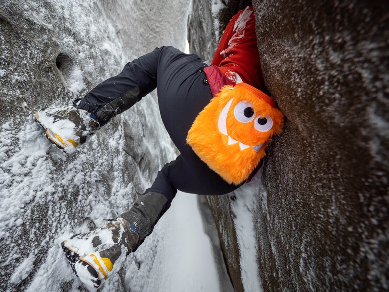 Tangerine Foodie Monster Chalk Bag, Climbing Chalk Bag, Bag for Climber ...