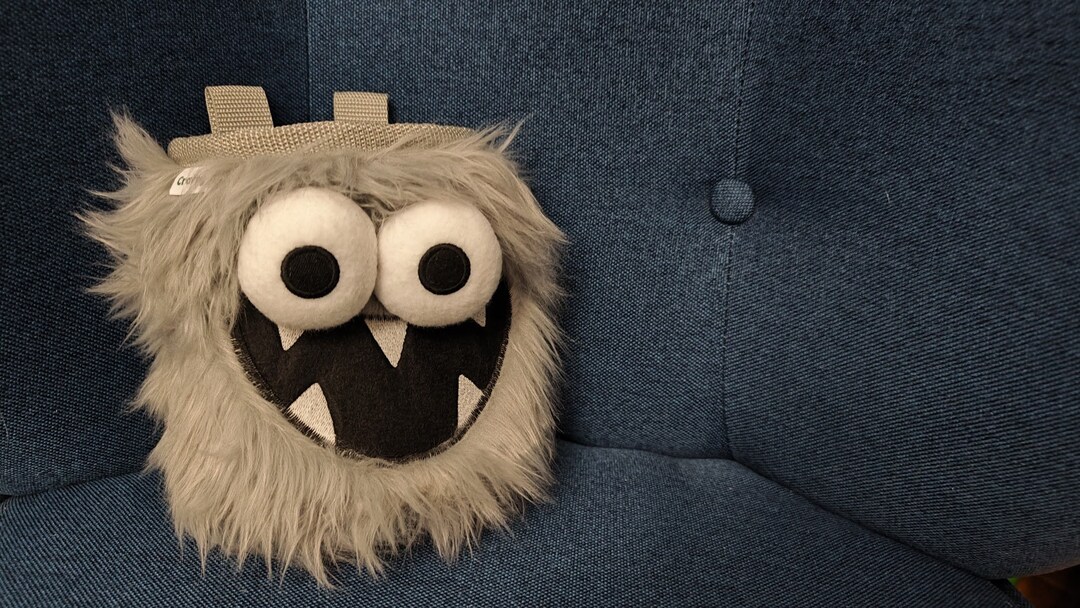 Grey Five Toothed Monster Chalk Bag LIMITED Climbing Chalk - Etsy