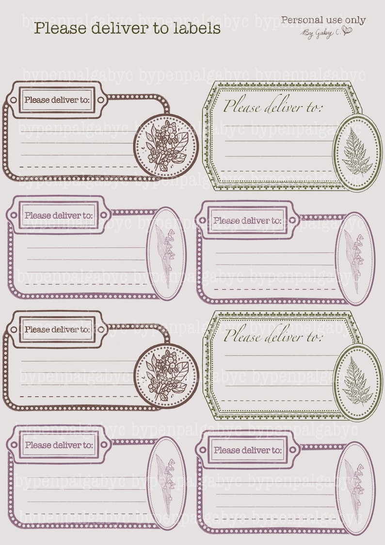 Please Deliver to Labels Printable - Etsy UK