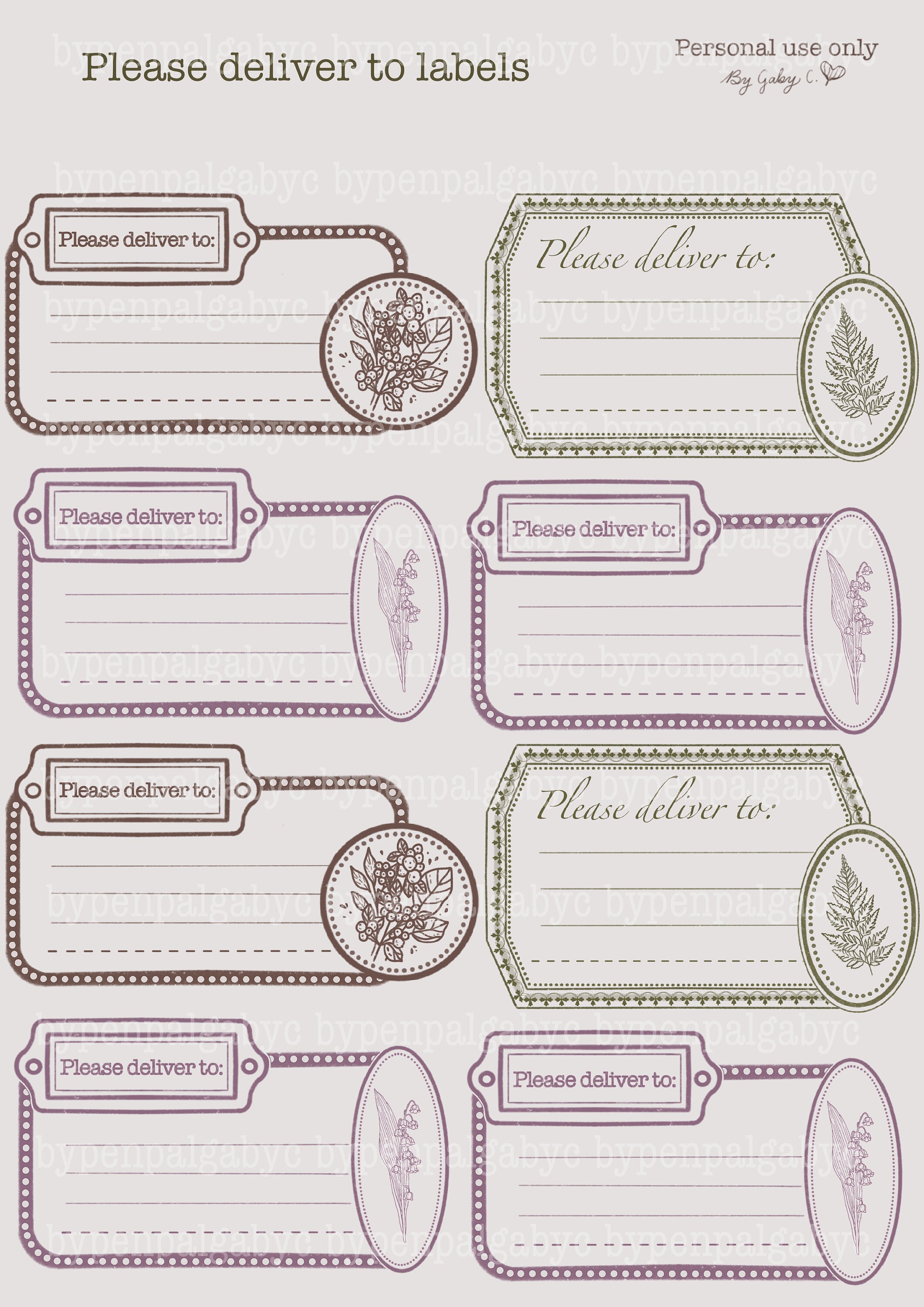 Please Deliver to Labels Printable - Etsy UK