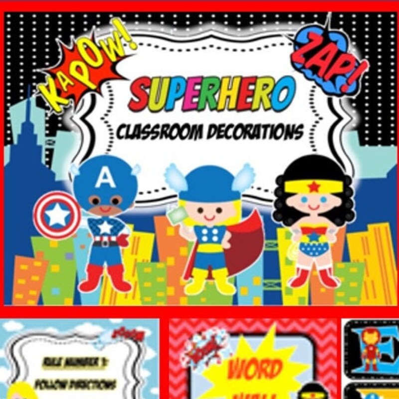 Super Hero Door Decoration - Etsy