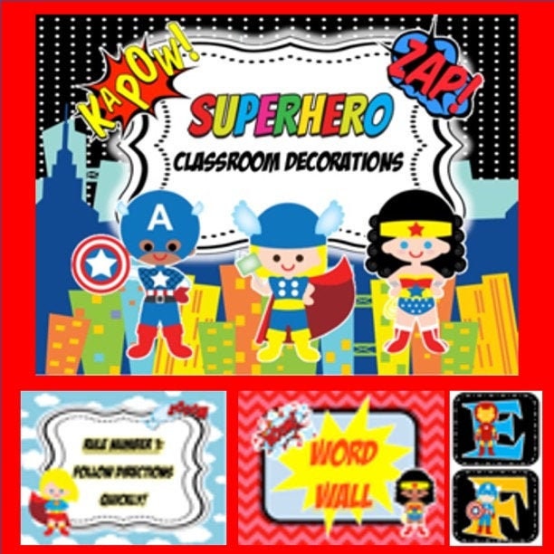Super Hero Classroom Decorations Editable-mega Bundle! - Etsy