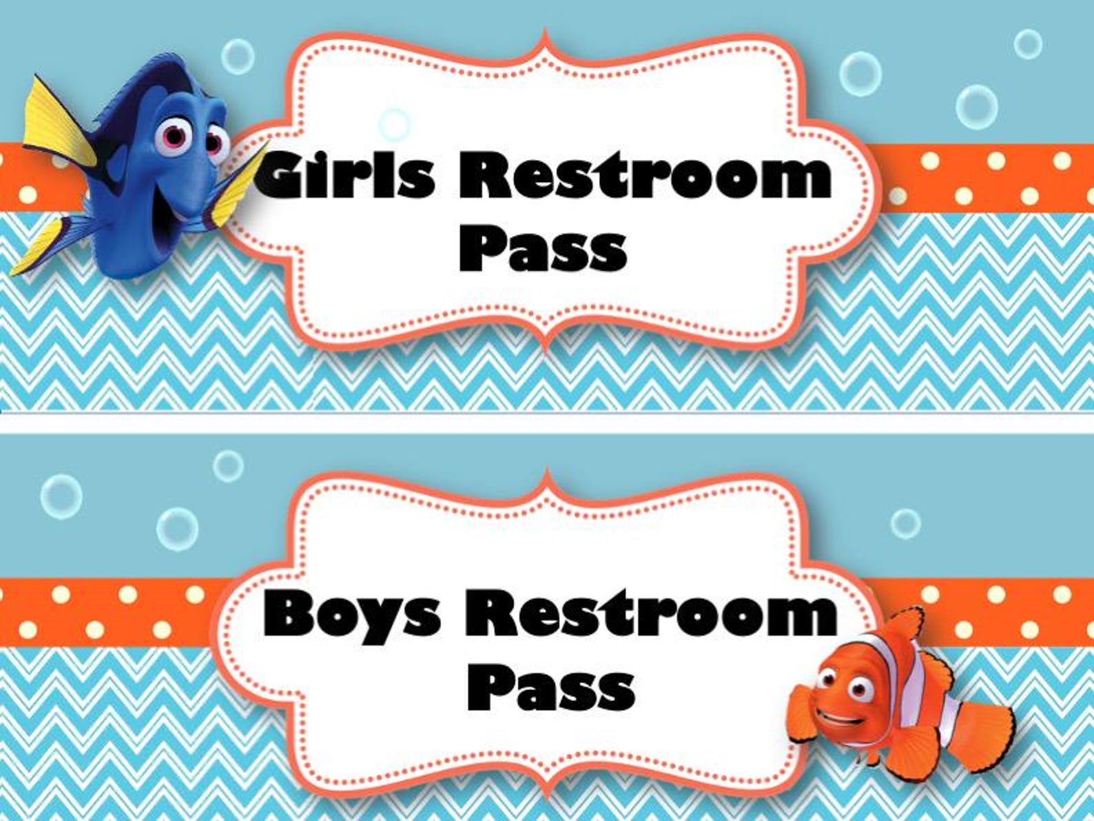 Finding Nemo and Dory Classroom Decoration Set-editable! - Etsy