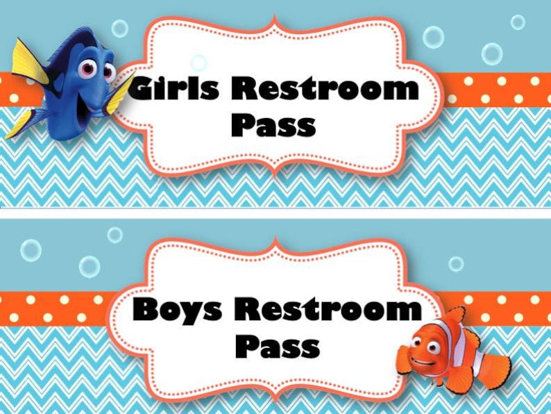 Finding Nemo and Dory Classroom Decoration Set-editable! - Etsy