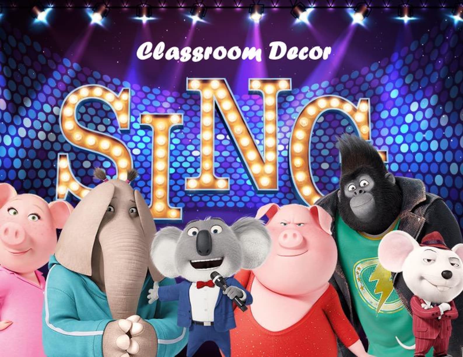 Sing Classroom Decoration Editable Set-156 Pages! Now Editable in Canva ...