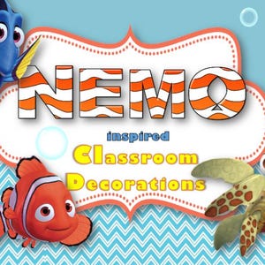 Finding Nemo and Dory Classroom Decoration Set-editable! - Etsy