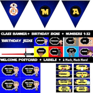 Star Wars Classroom Decoration MEGA Bundle Set-262 Pages-editable! - Etsy