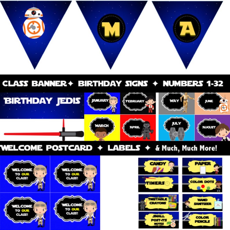 Star Wars Classroom Decoration MEGA Bundle Set-262 Pages-editable! - Etsy