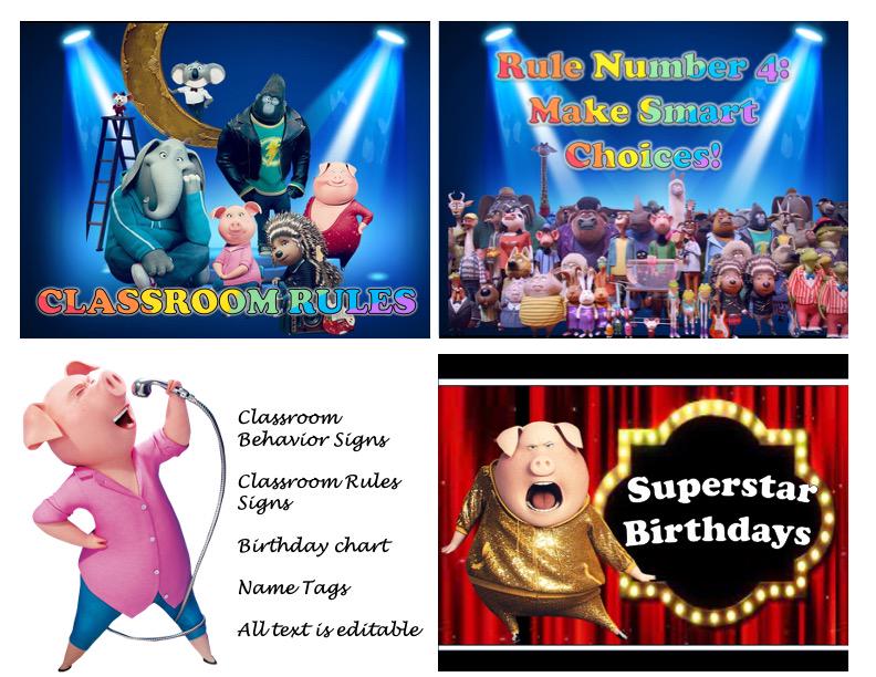 Sing Classroom Decoration Editable Set-156 Pages! Now Editable in Canva ...