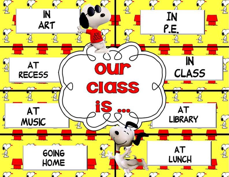 Customizable, Colorful Classroom Decor With Peanuts Inspired Classroom ...