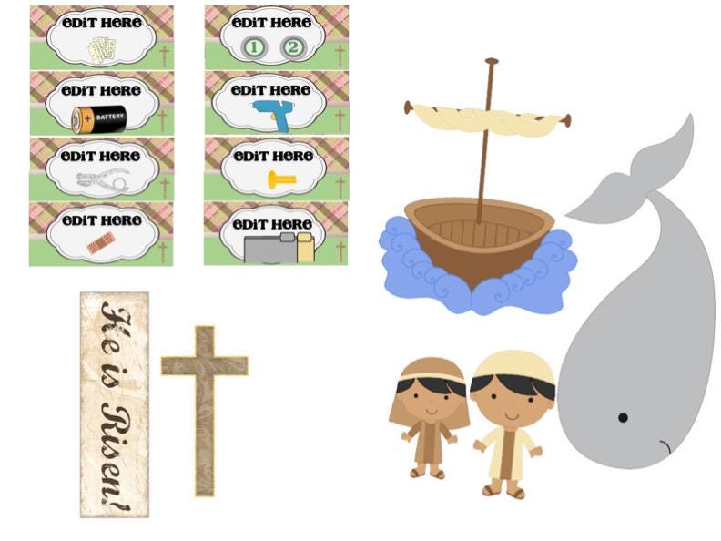 Christian Classroom Editable Decoration Set-252 Pages - Etsy