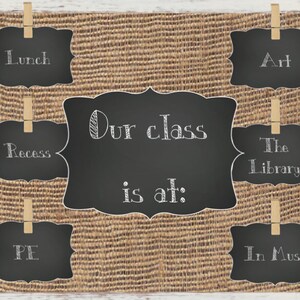 Chalkboard, Burlap and Buttons Classroom Decoration MEGA Bundle ...