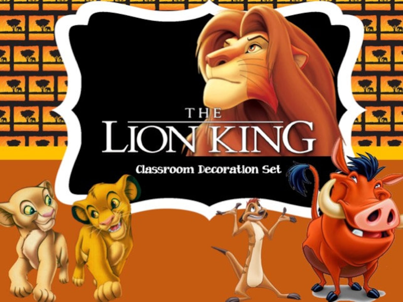 Editable Classroom Decor Bundle Elementary, Lion King Theme, Classroom ...