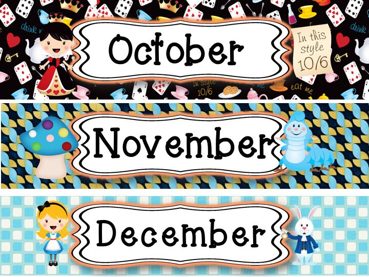 Alice and Wonderland Classroom Decoration Set-over 200 Pages!-editable ...