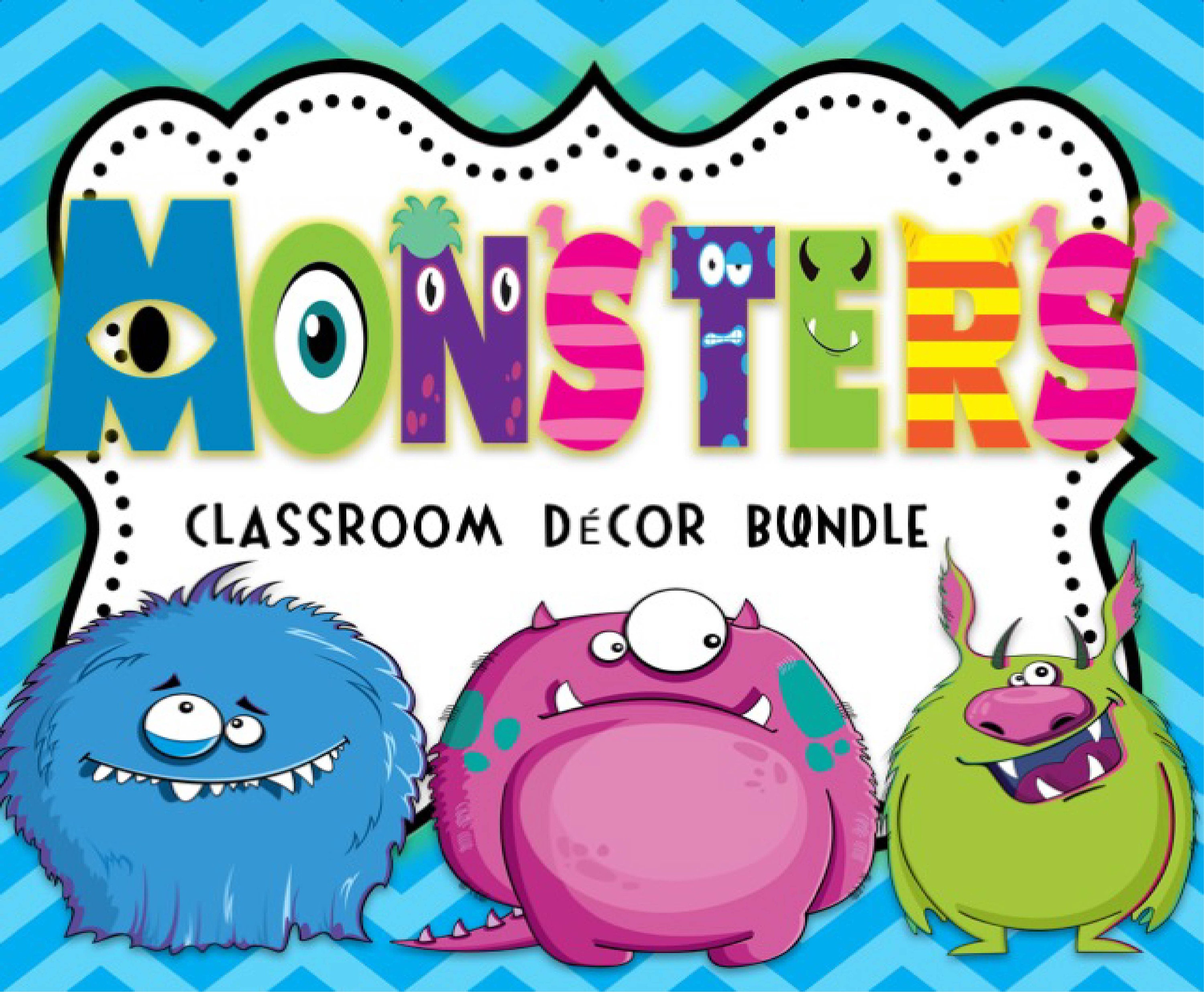 Classroom Decoration Monster Theme Bundle-editable! - Etsy