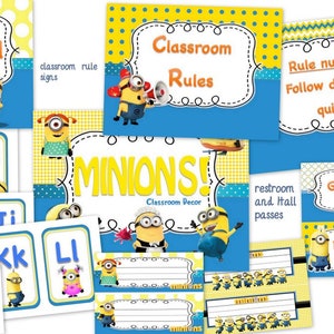 Minion Classroom Decorations MEGA Bundle-editable! - Etsy