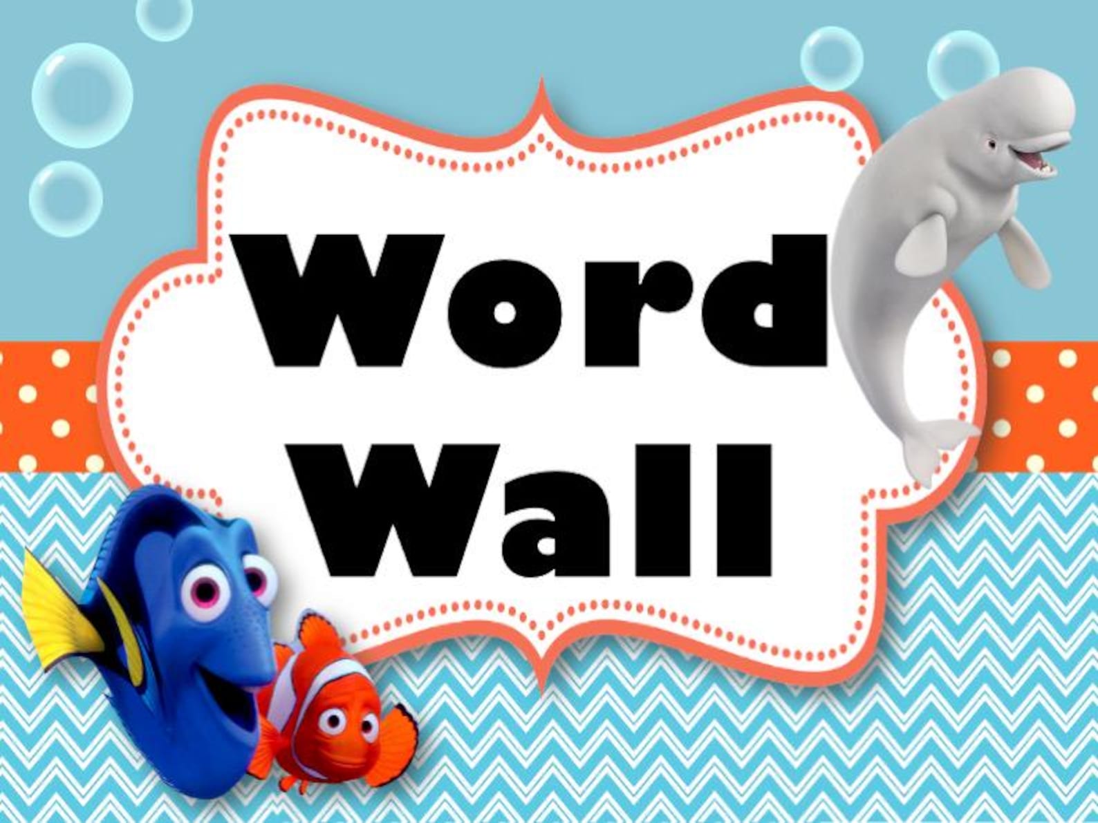 Finding Nemo and Dory Classroom Decoration Set-editable! - Etsy