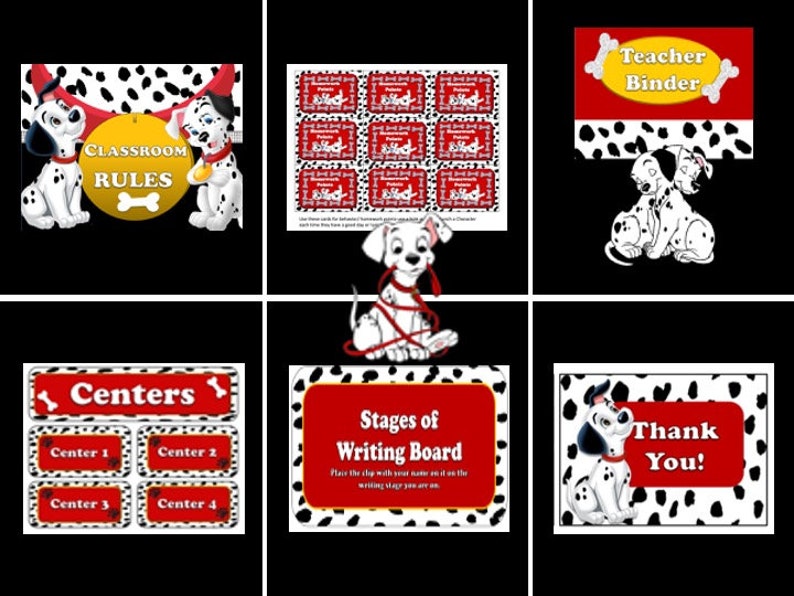 Whimsical 101 Dalmatians Classroom Decor Set-customiable - Etsy