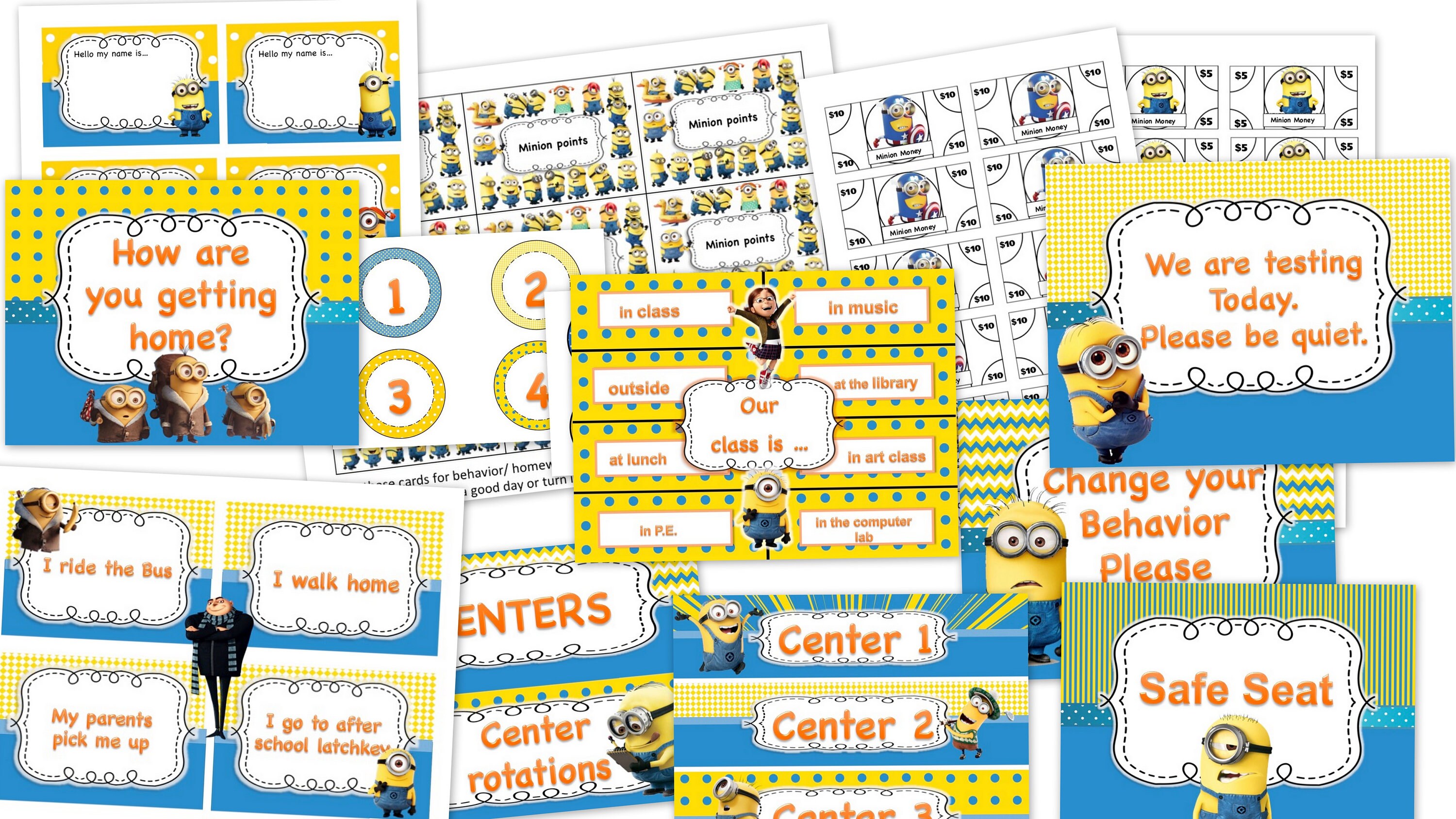Minion Classroom Decorations MEGA Bundle-editable - Etsy