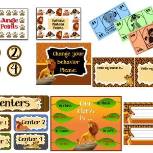Editable Classroom Decor Bundle Elementary, Lion King Theme, Classroom ...