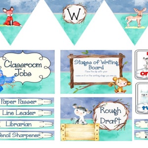 Classroom Decorations Watercolor Animals Theme-over 300+ Pages and ...