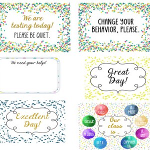 Classroom Decoration Bundle-confetti Theme and Editable - Etsy