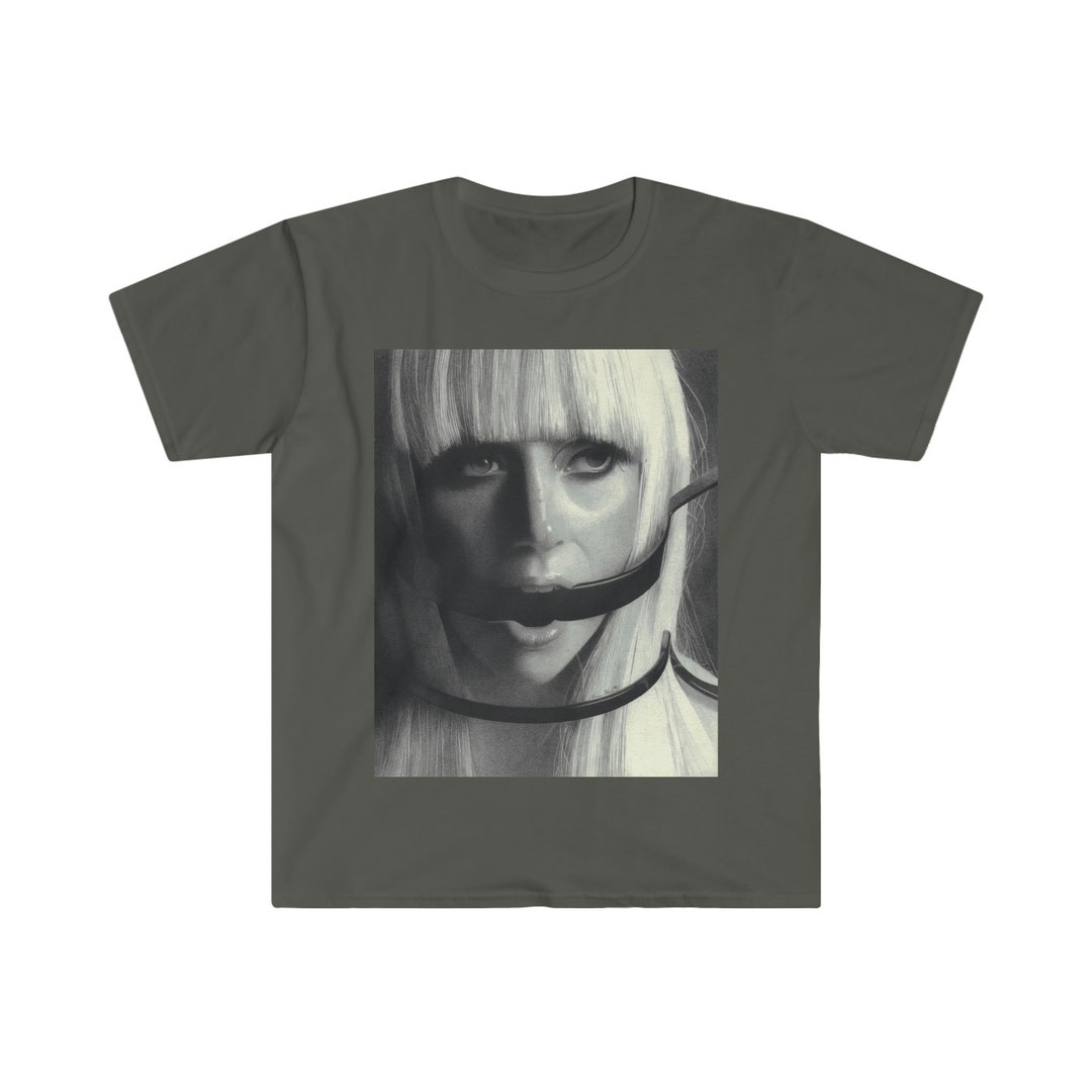 Lady Gaga Pencil Drawing by Iain Stone Unisex Softstyle T-shirt - Etsy