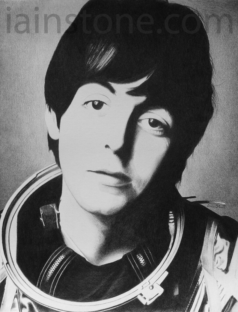 Paul Mccartney Pencil Drawing print - Etsy