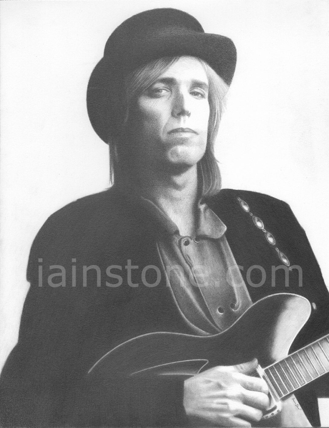 Tom Petty Pencil Drawing original Drawing - Etsy