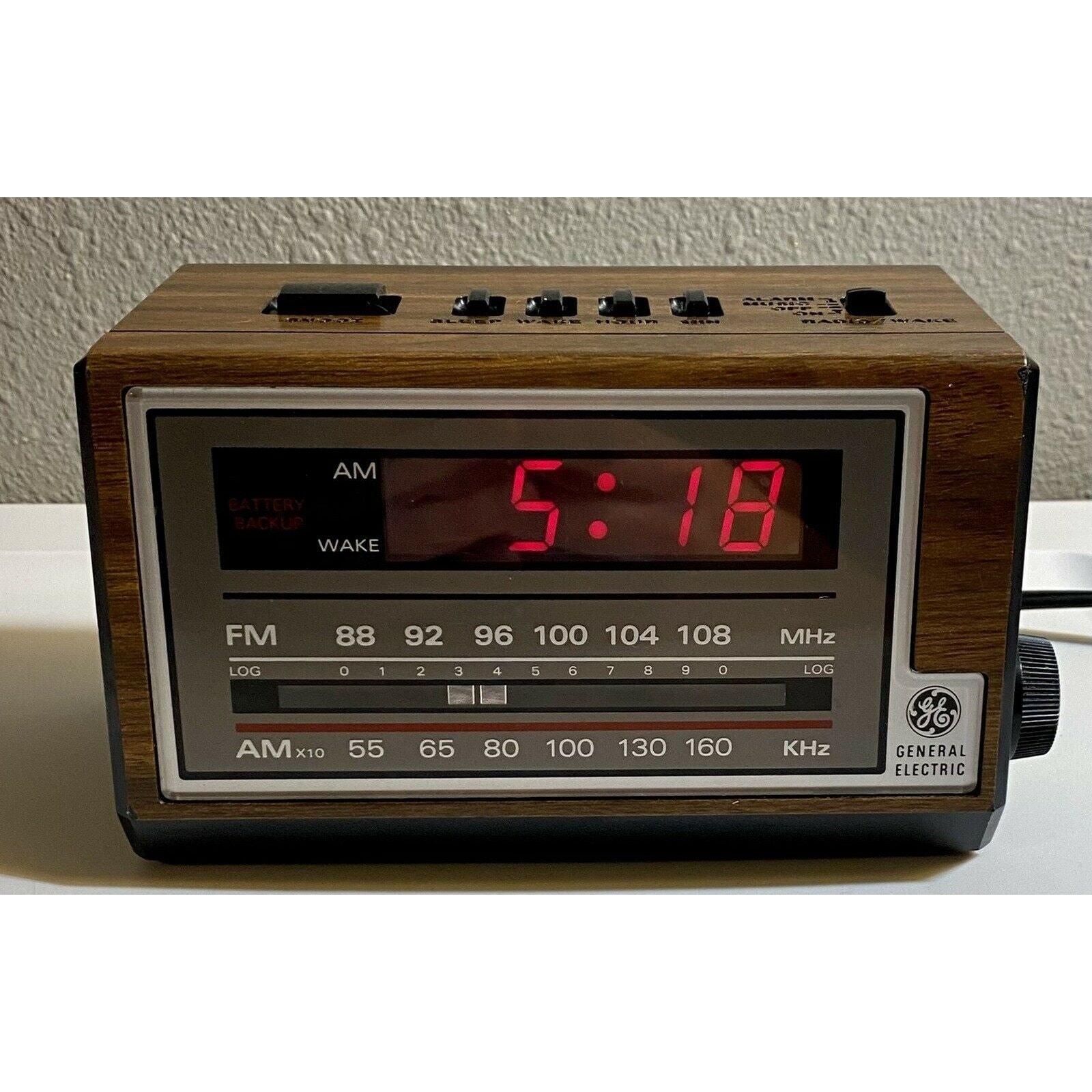 General Electric GE, AM FM Radio Alarm Clock 7-4601A Woodgrain - Etsy