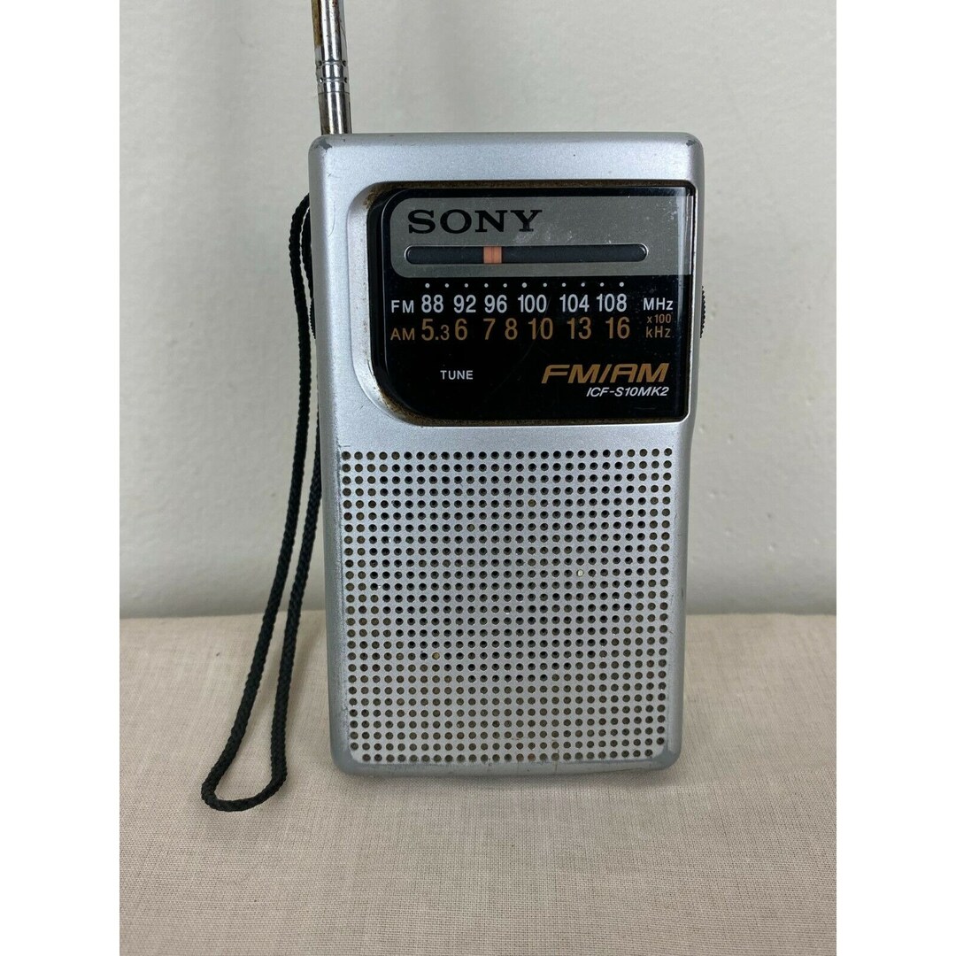 Sony Fm/am Pocket Radio Silver ICF-S10MK2 - Etsy Finland