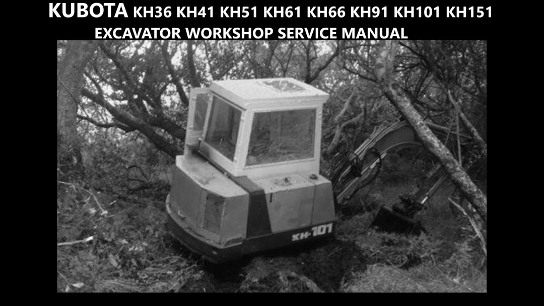 KUBOTA KH36 KH66 KH51 KH101 KH41 KH61 KH91 KH151 Manual 330pgs ...