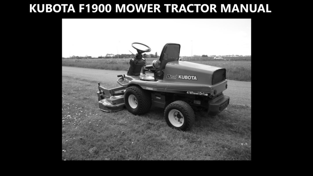 KUBOTA F1900 Tractor Service & Parts Manual Set -925pgs Workshop Repair ...