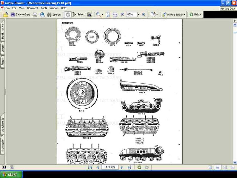 Mccormick DEERING 15-30 Parts Manual -240pgs for Gear Drive IH Tractor ...