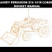 MASSEY FERGUSON MF216 MF1016 Tractor Loader Parts Manual - 290pgs for ...