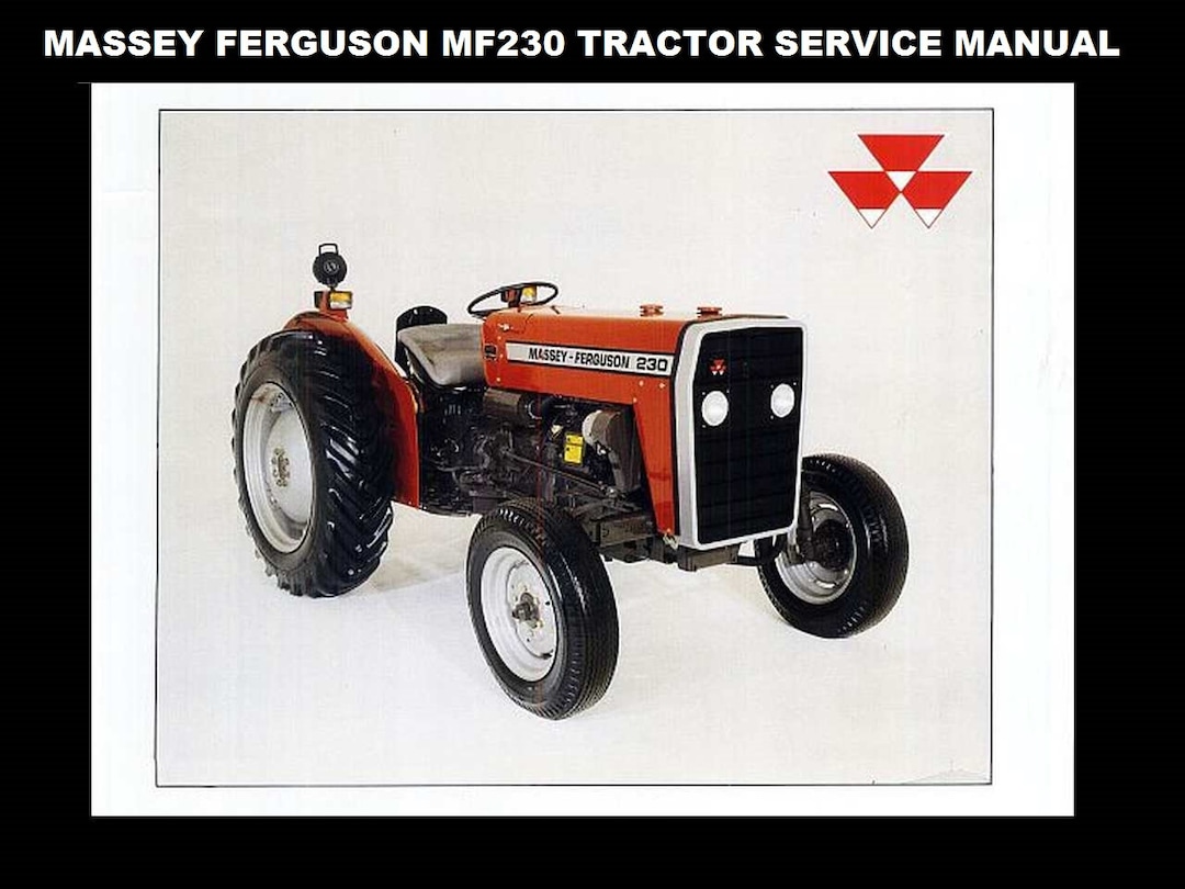 MASSEY FERGUSON MF230 Workshop Service Manual 190pgs for MF - Etsy
