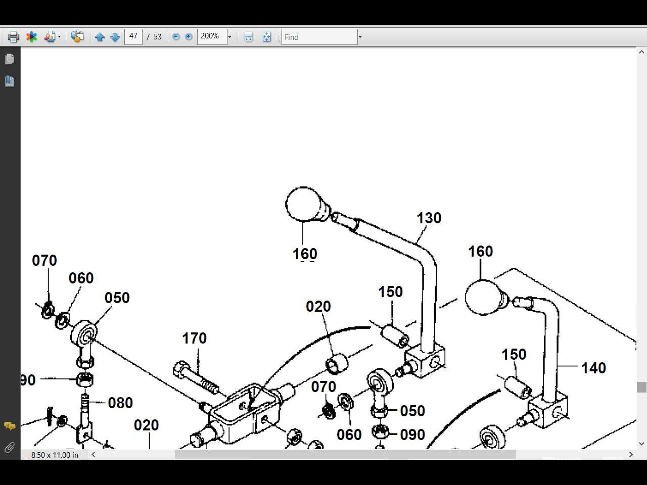 KUBOTA BT751 BACKHOE Parts Manuals -55pgs for BT 751 Back Hoe W ...