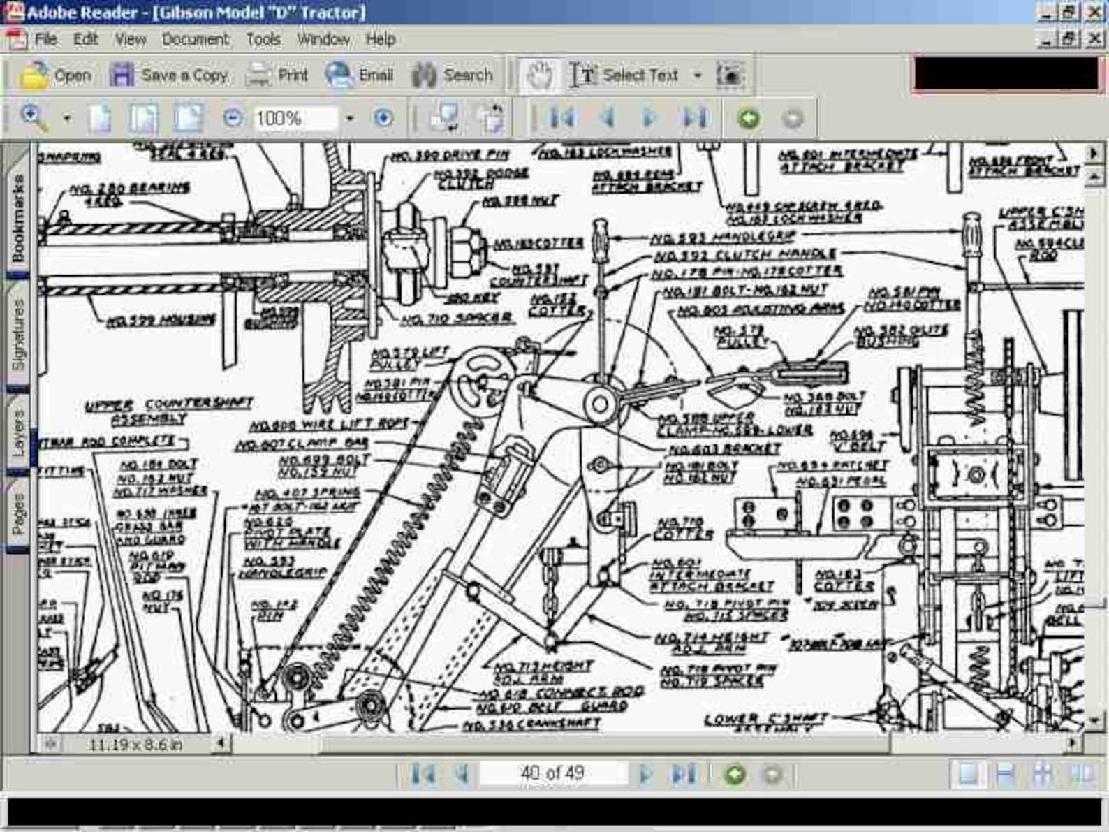 GIBSON TRACTOR MANUAL & Parts List With Operations Maintenance Service ...
