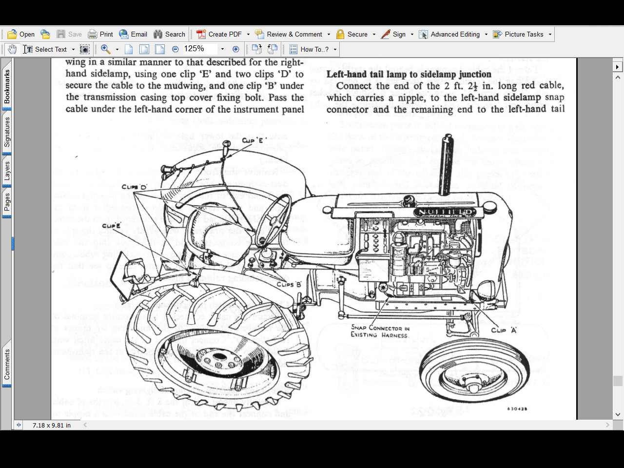 NUFFIELD 342 460 3DL 4M 4M 4DM Traktor Werkstatt Bedienungsanleitung 500pgs mit BMC Wartung ...