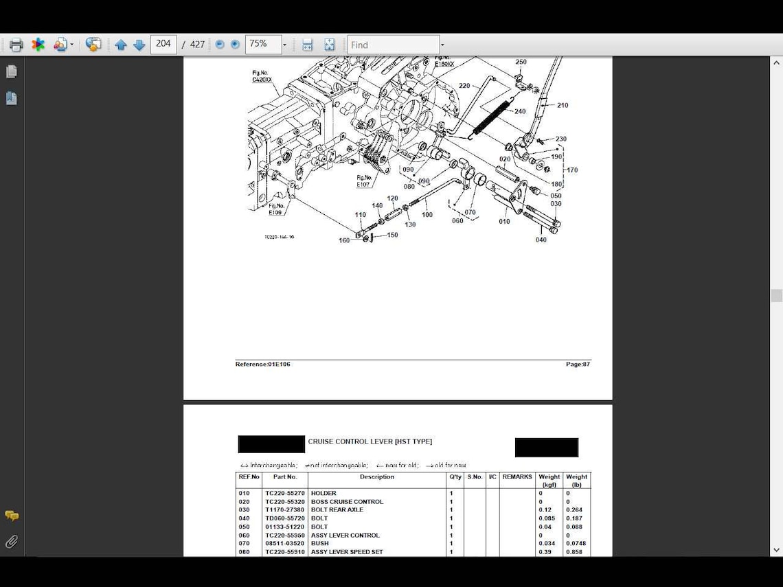 KUBOTA L2800 L2800 DT Parts Manual Set - 475pgs With Exploded Diagrams ...