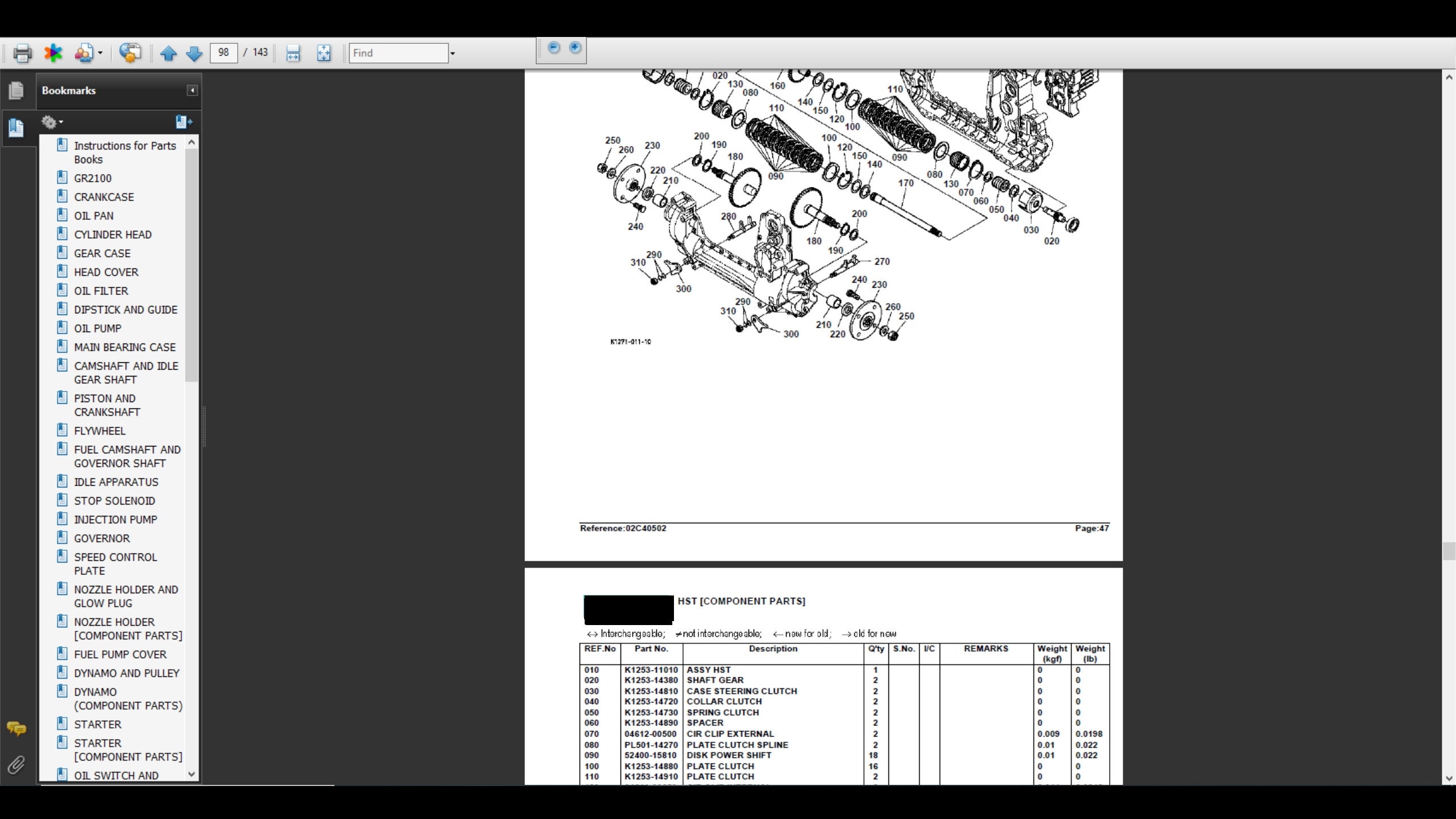 KUBOTA G2100 TRACTOR Operations & Parts Manual 250pg for GR 2100 ...