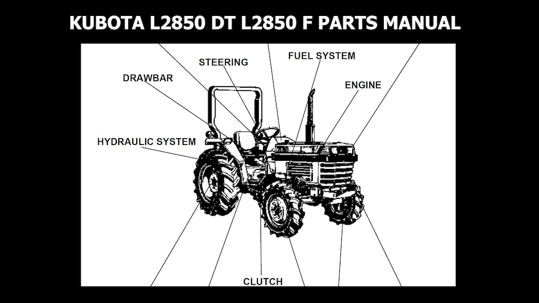 KUBOTA L2850 Tractor Parts Manual -610pgs With Detailed Exploded ...