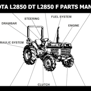 KUBOTA L2850 Tractor Parts Manual -610pgs With Detailed Exploded ...